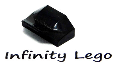 10 LEGO Black Brick 1 x 2 x 0.6 with Fin Castel Knight Kingdom (47458 ...
