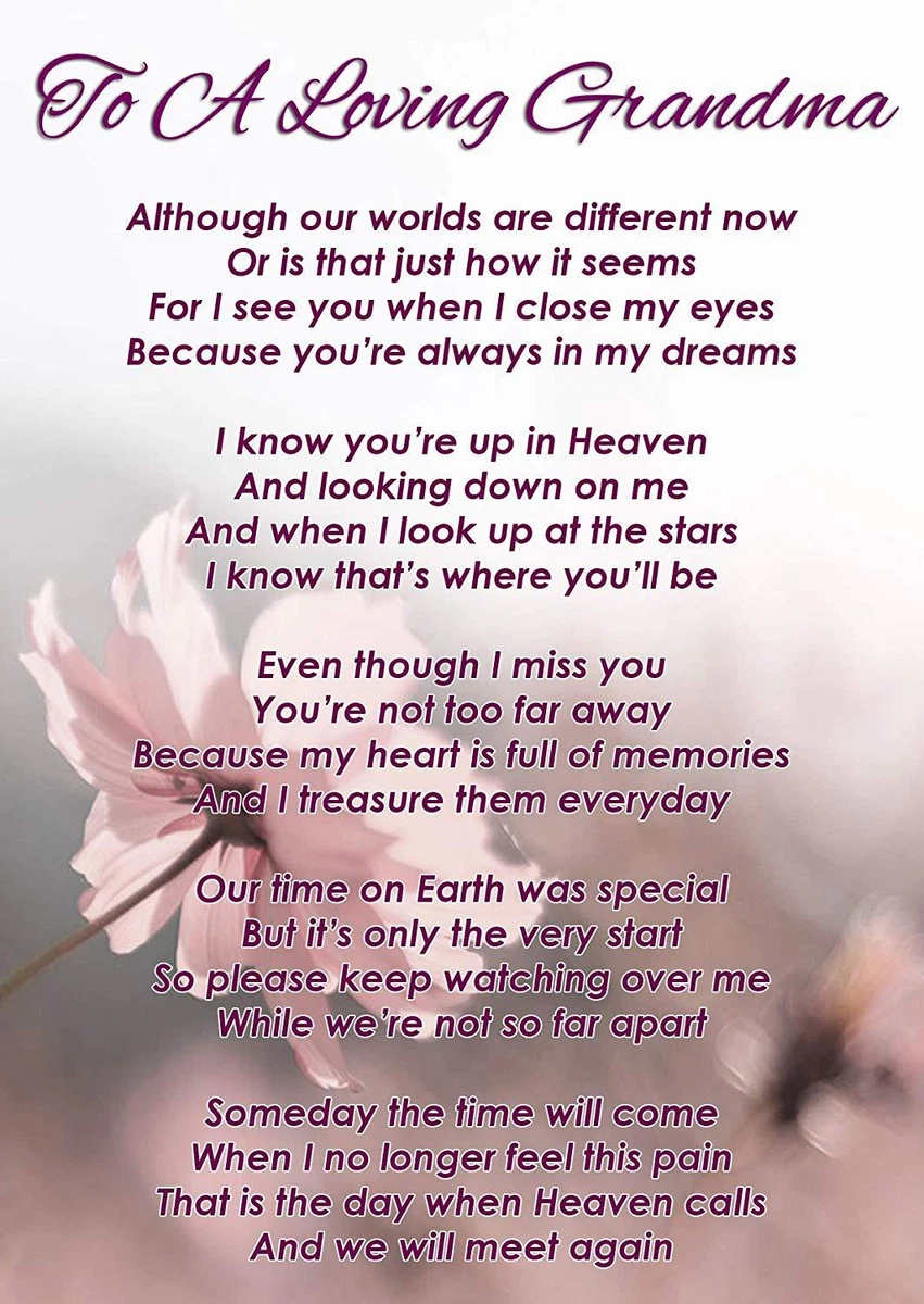 In Loving Memory Poems For Grandmother