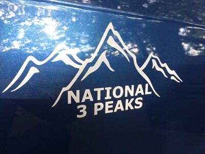 National 3 Peaks Stickers Decals Mountain Car Van Bike Bumper Window ...