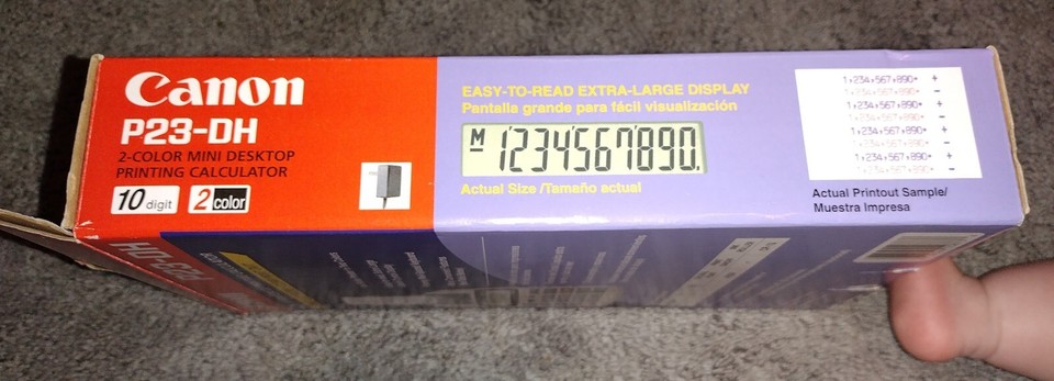 New Canon P23-DHV 2-Color Mini Desktop Printing Calculator 13803042931 ...