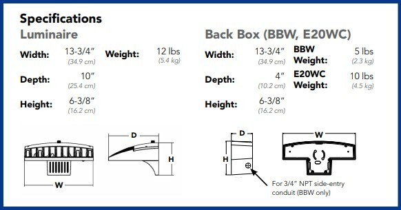 Lithonia Lighting DSXW1 LED 10C 1000 50K T3M MVOLT BBW DDBXD Luminaire ...