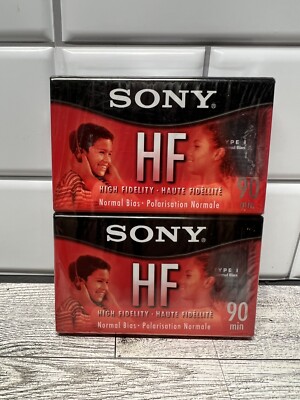 Sony HF High Fidelity Audio Cassettes 90 Minutes Normal Bias 2 Pack NEW ...