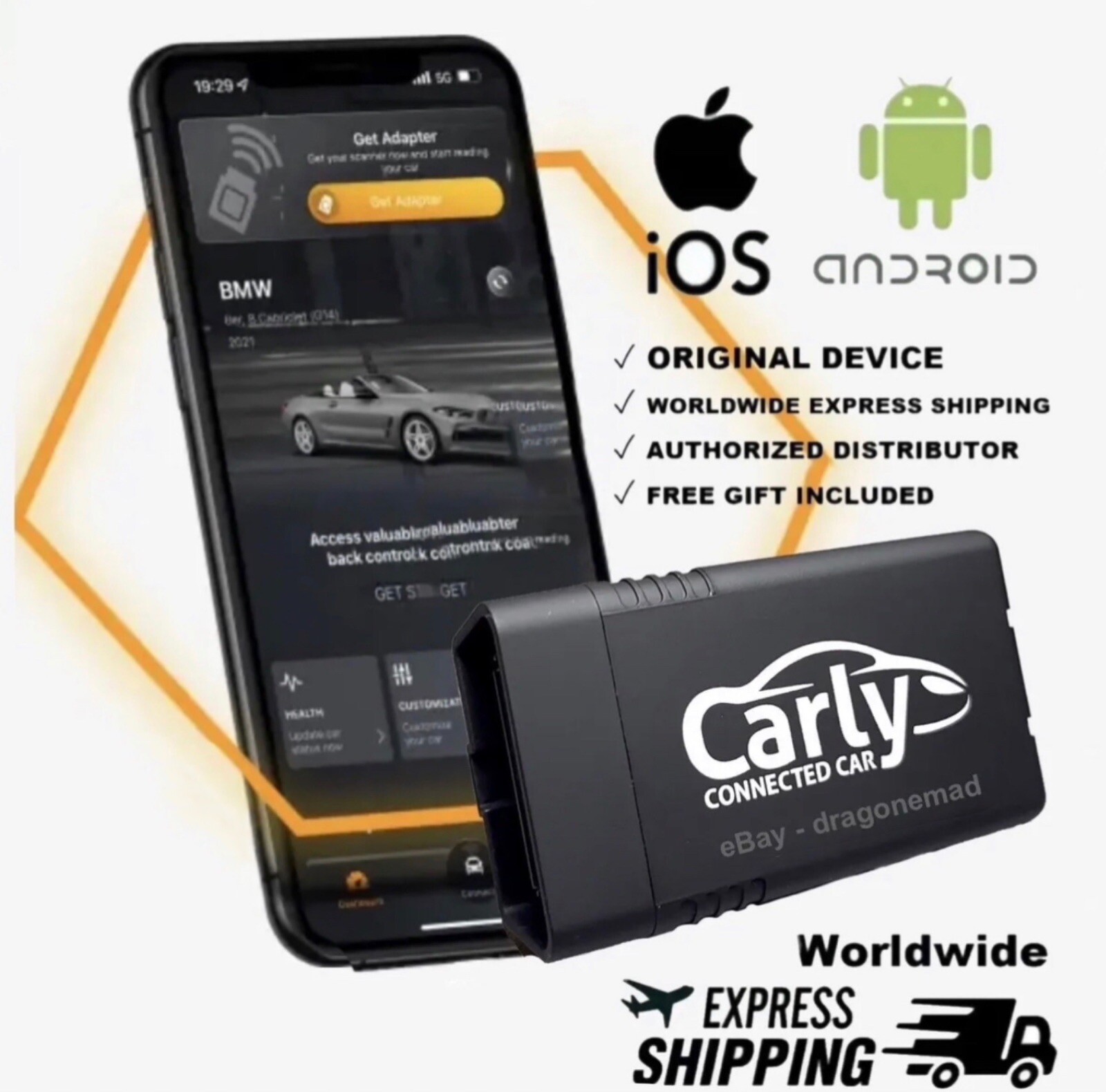 Carly Universal BMW Diagnostic Device BestApp iOS/Android OBD Reader ...