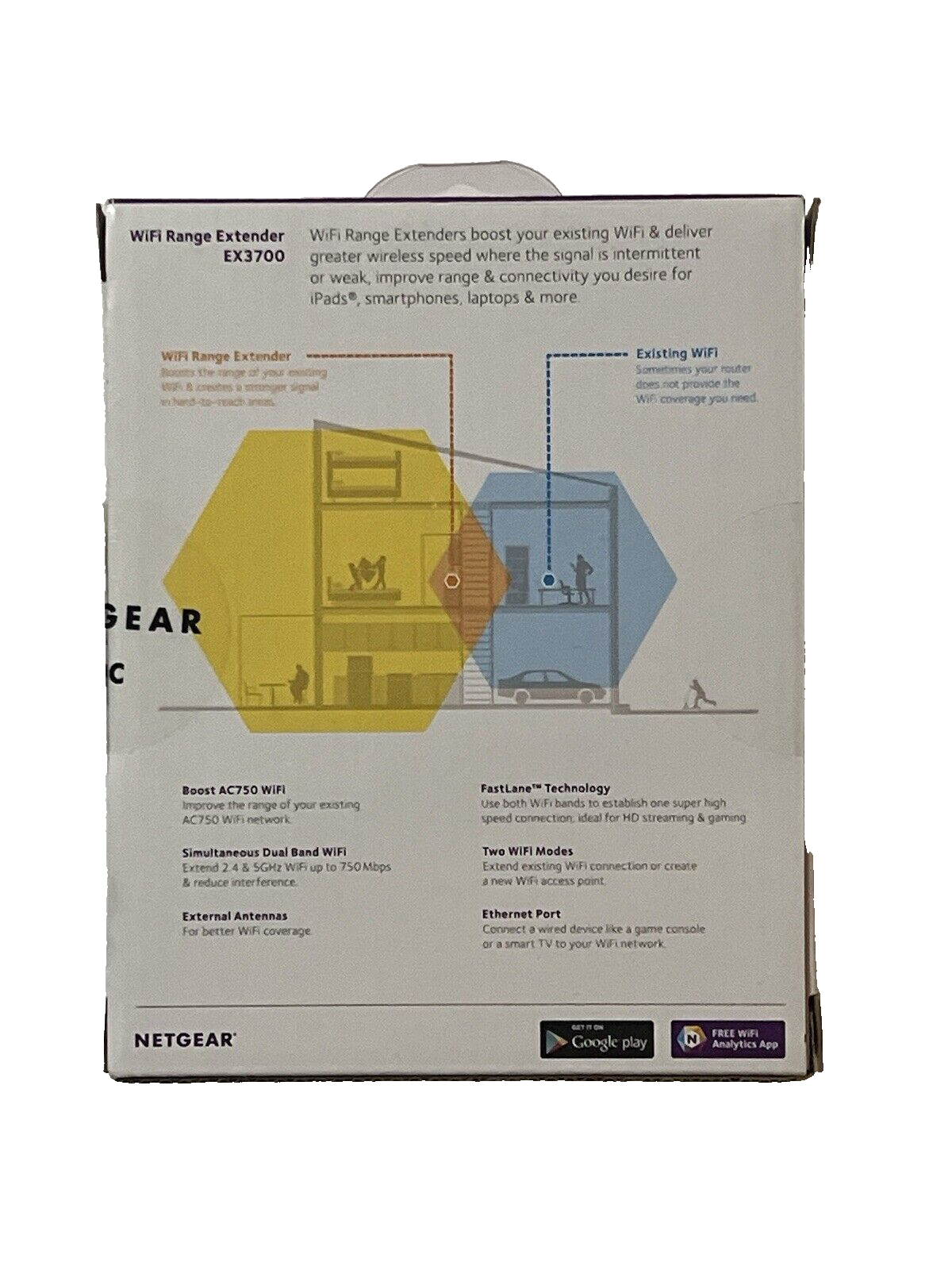 NETGEAR AC750 Wi-Fi Range Extender - EX3700-100NAS for sale online | eBay