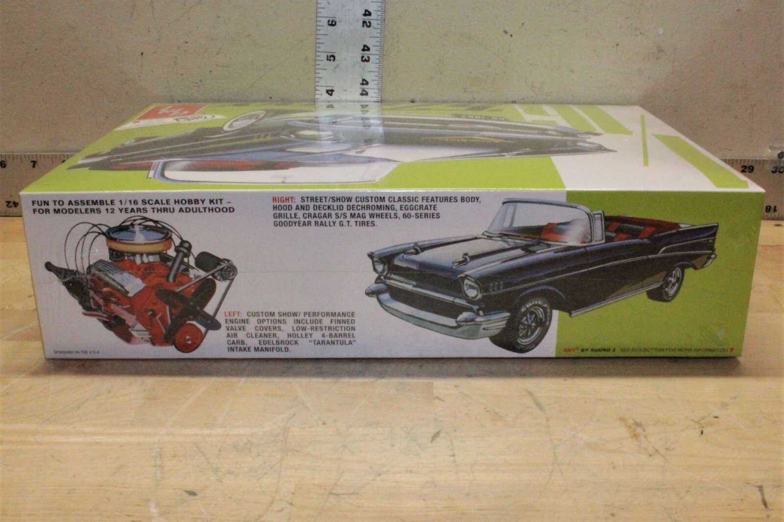 AMT 1957 Chevy Bel Air Convertible Model Car - Black (1159) for sale ...