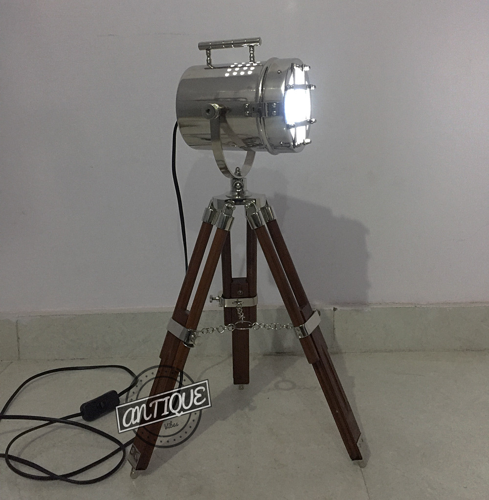 Christmas Table-Top LED Lamp Night Bulb Stand Wooden Spotlight Sea ...