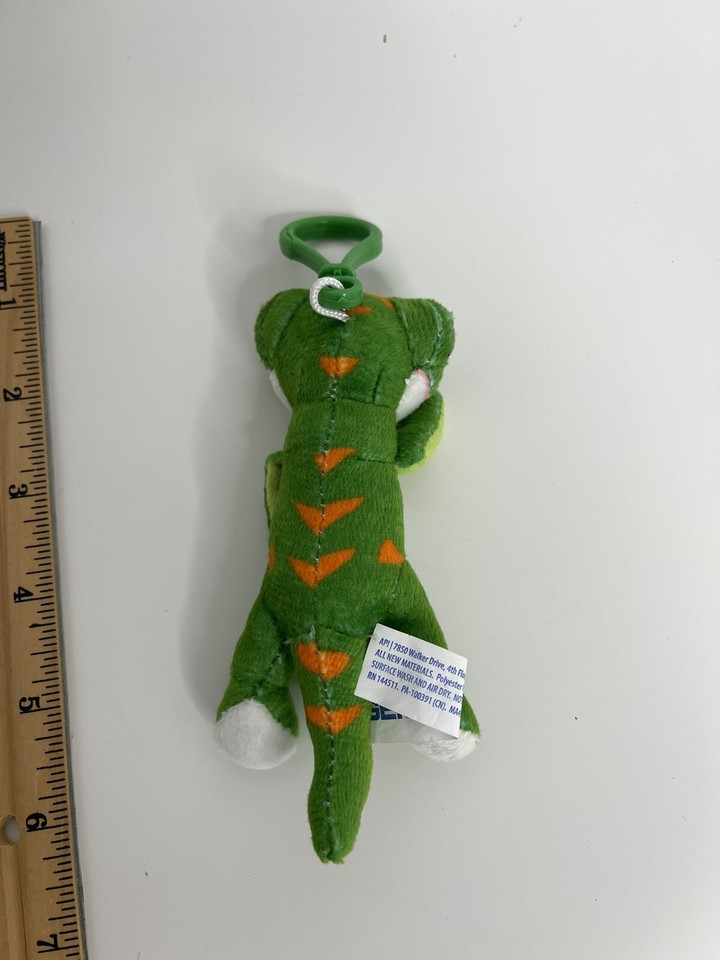 Geico Insurance Gecko Mascot Backpack Clip Keychain Plush Stuffed ...