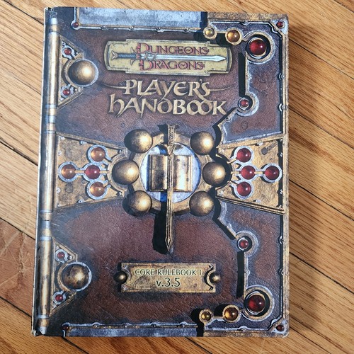 Dungeons & Dragons Players Handbook Core Rule Book 1 Hardcover 1st Ed ...
