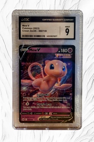 Pokemon Crown Zenith MEW V 060/159 Card CGC 9 MINT | eBay