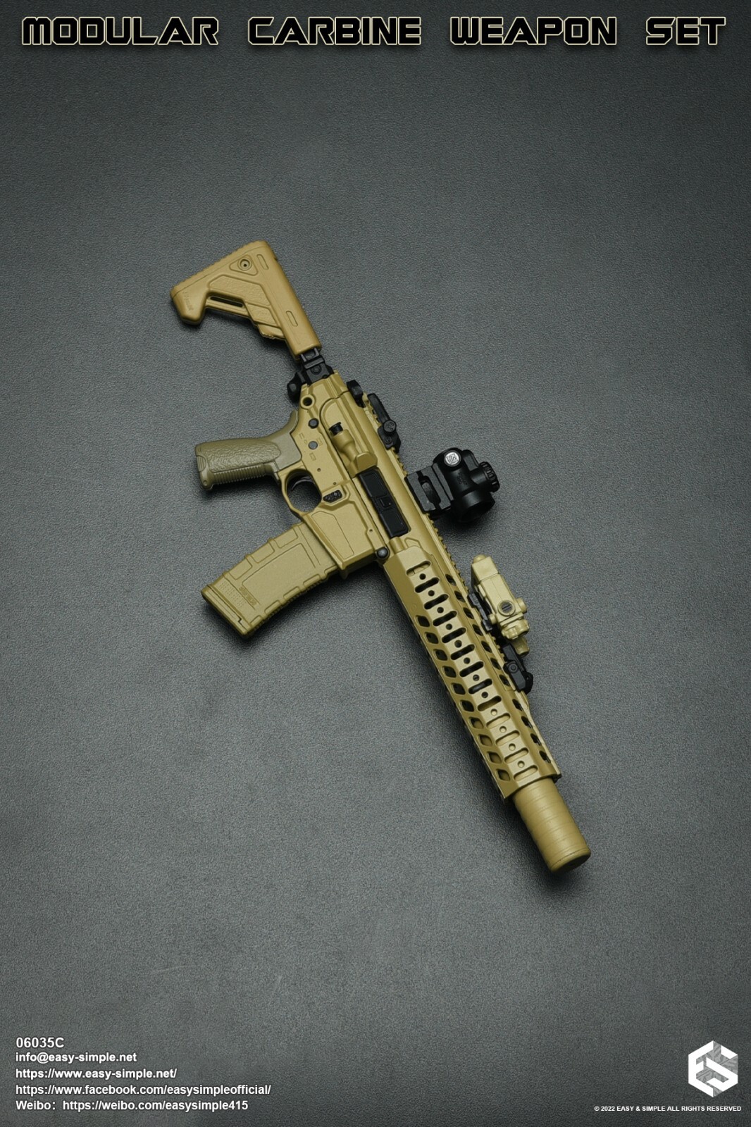 1/6 E&S 06035C Modular Carbine Weapon MCX CQB | eBay
