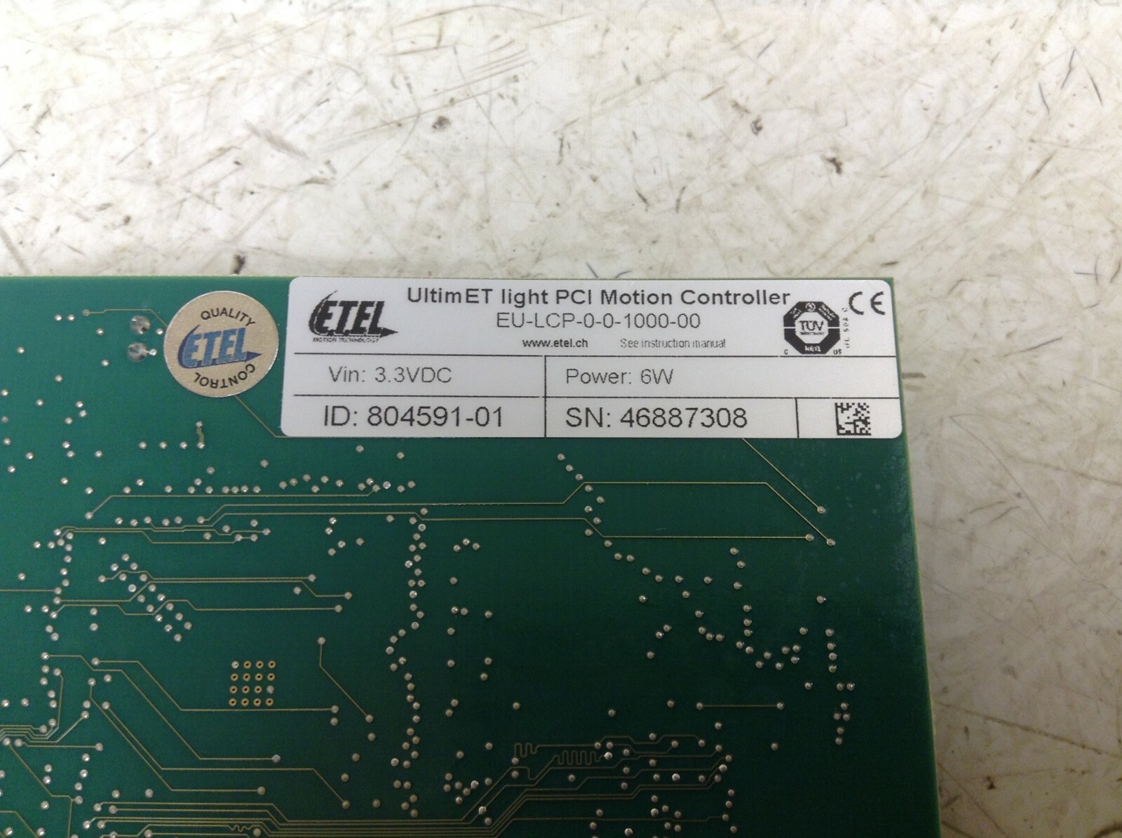 Etel EU-LCP-0-0-1000-00 PCI Motion Controller 3.3 VDC EULCP00100000 (VV ...