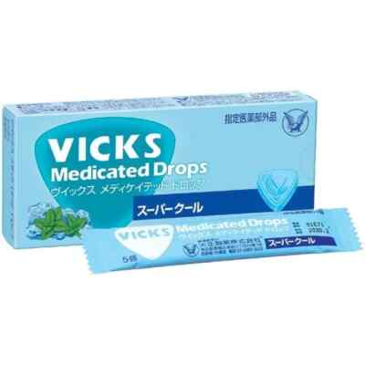 Vicks Medicated Drops Candy Super Cool for throat 20 drops in 1 box ...