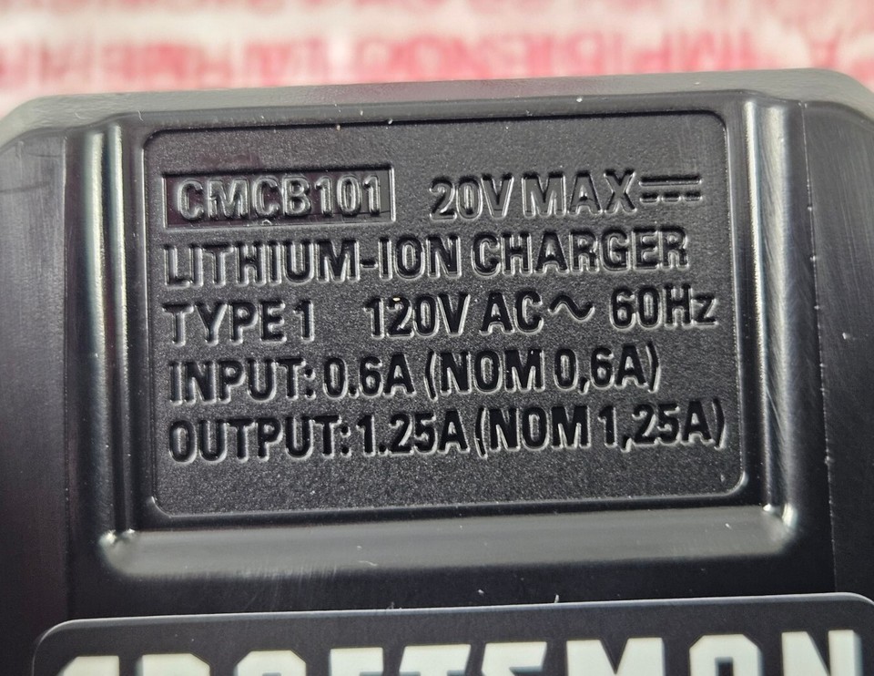 Genuine Craftsman CMCB101 20V Max Lithium-Ion Charger | eBay