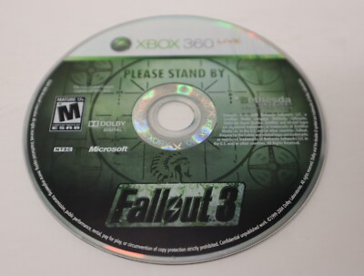 Fallout 3 (Xbox 360, 2008) disc Only 93155126800| eBay