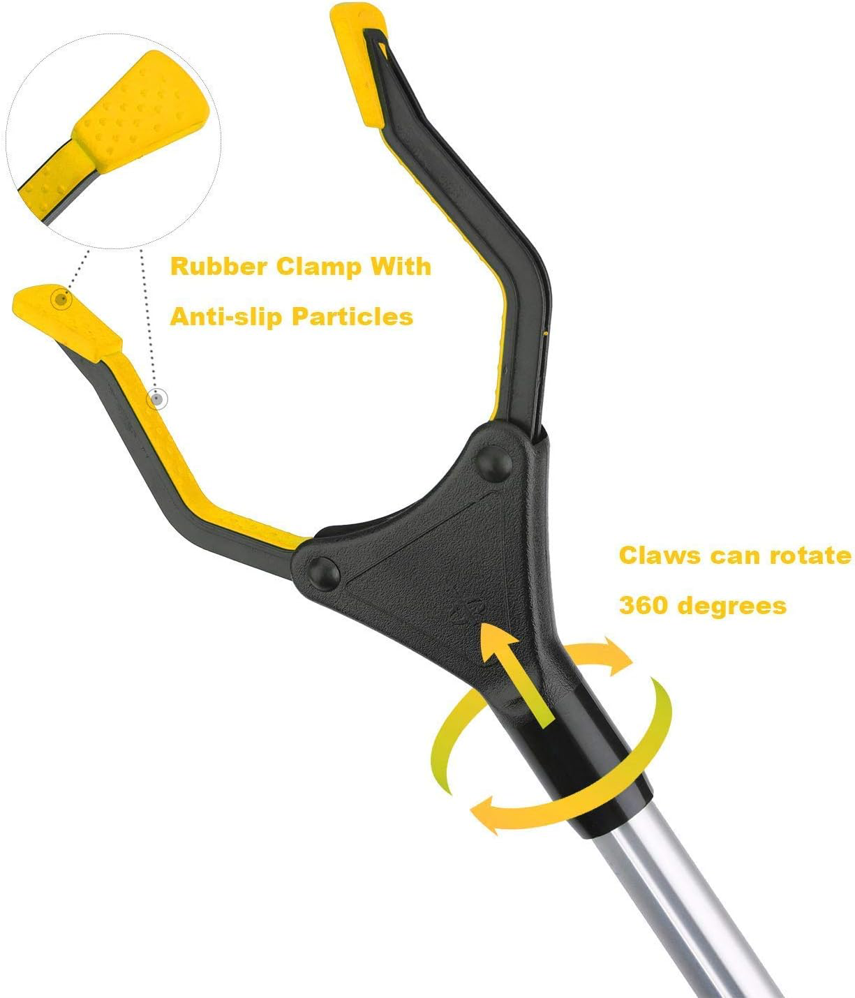 Litter Picker, 32" Foldable Long Arm Mechanical Grabber Reacher Grab ...