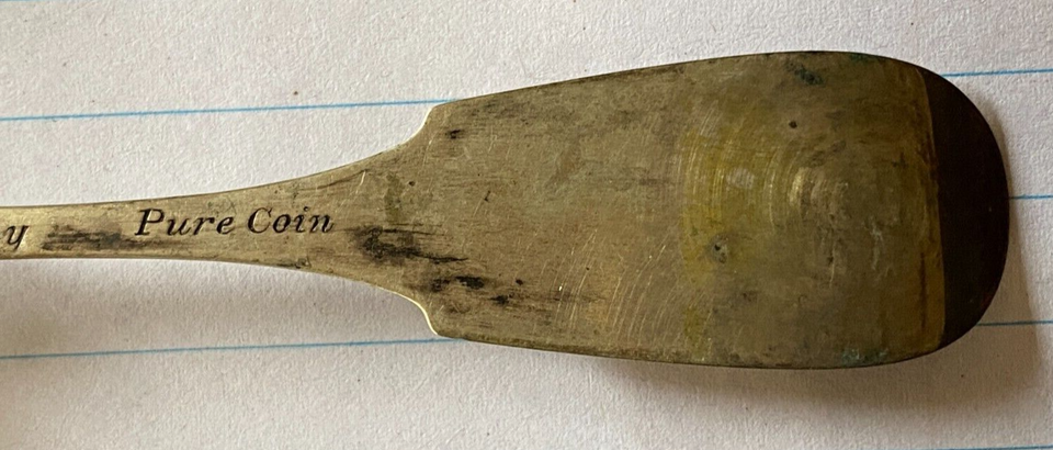 ANTIQUE PURE COIN SILVER STAUFFER & HARLEY SPOONS Set of 11 half ounce ...