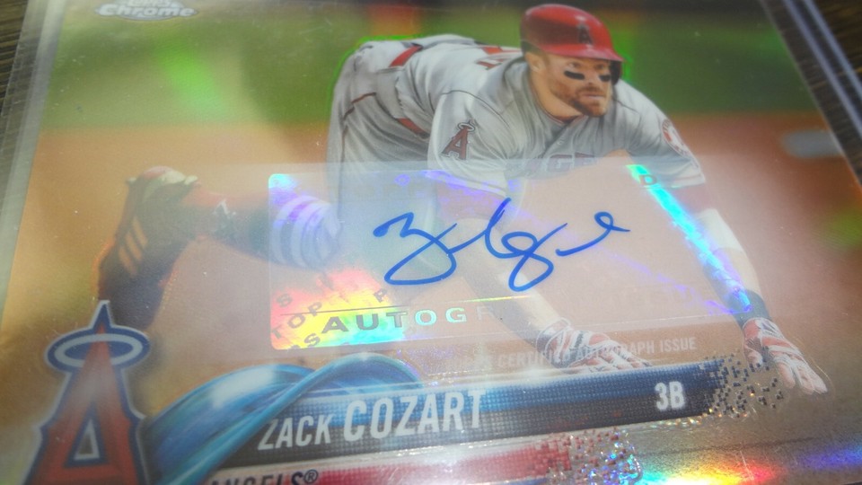 2018 TOPPS CHROME ZACK COZART HMT42 AUTOGRAPHED BASEBALL CARD | eBay