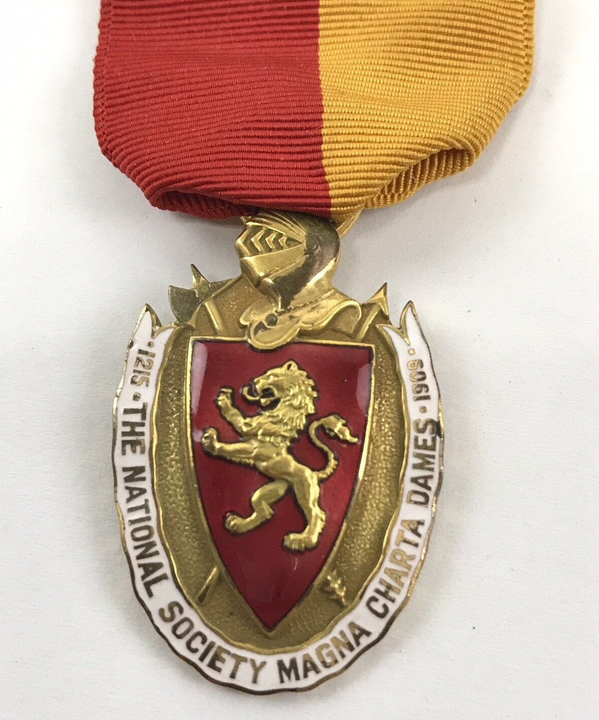 Vintage National Society of Magna Charta Dames Insignia Medal, Lion ...
