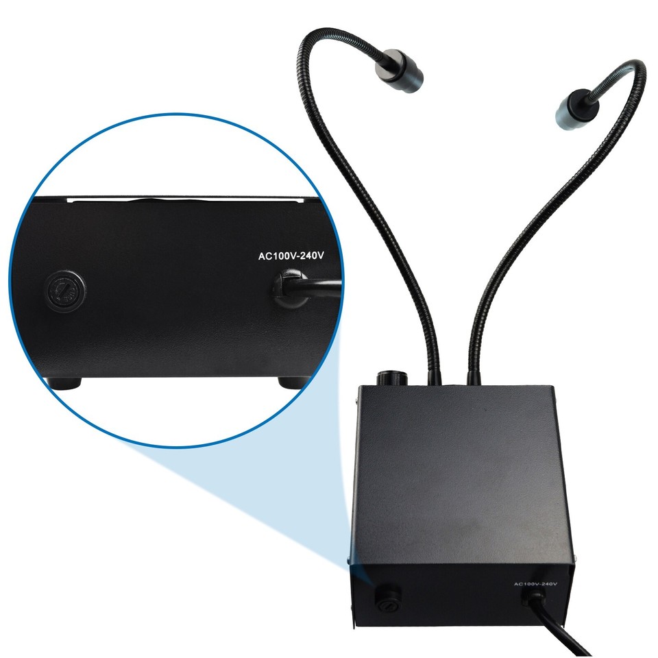 LED Fiber Optic Gooseneck Lights Microscope Illuminator with Cold Light ...