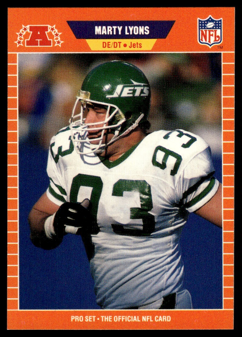 1989 Pro Set Marty Lyons New York Jets #301 | eBay
