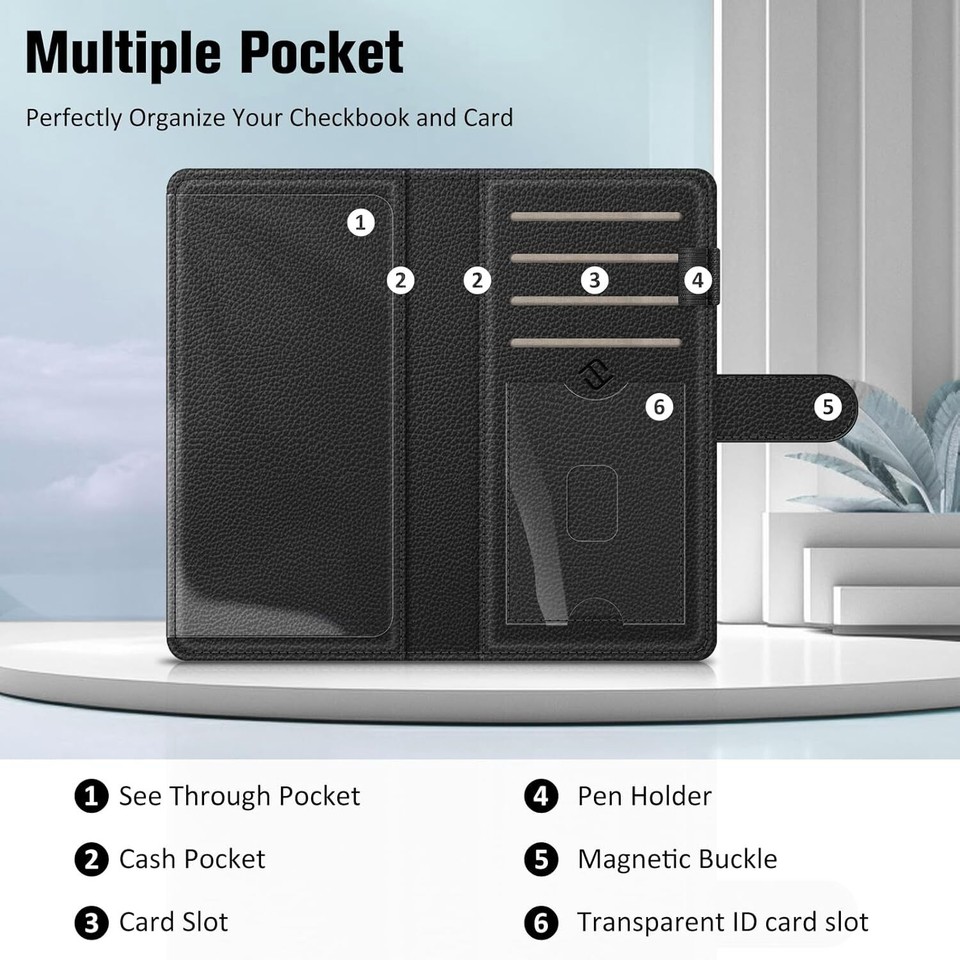 Checkbook Cover RFID Blocking Standard Register Duplicate Checks with ...