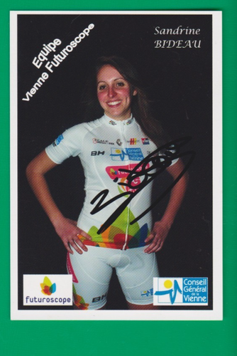 CYCLISME carte cycliste SANDRINE BIDEAU équipe VIENNE FUTUROSCOPE ...