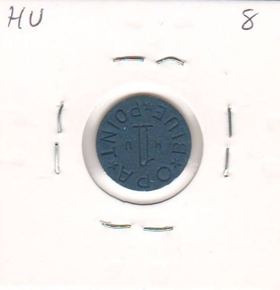 OPA Blue Point Token H-U War Ration WW2 Vintage Old Coin 1944-1945 (#8 ...