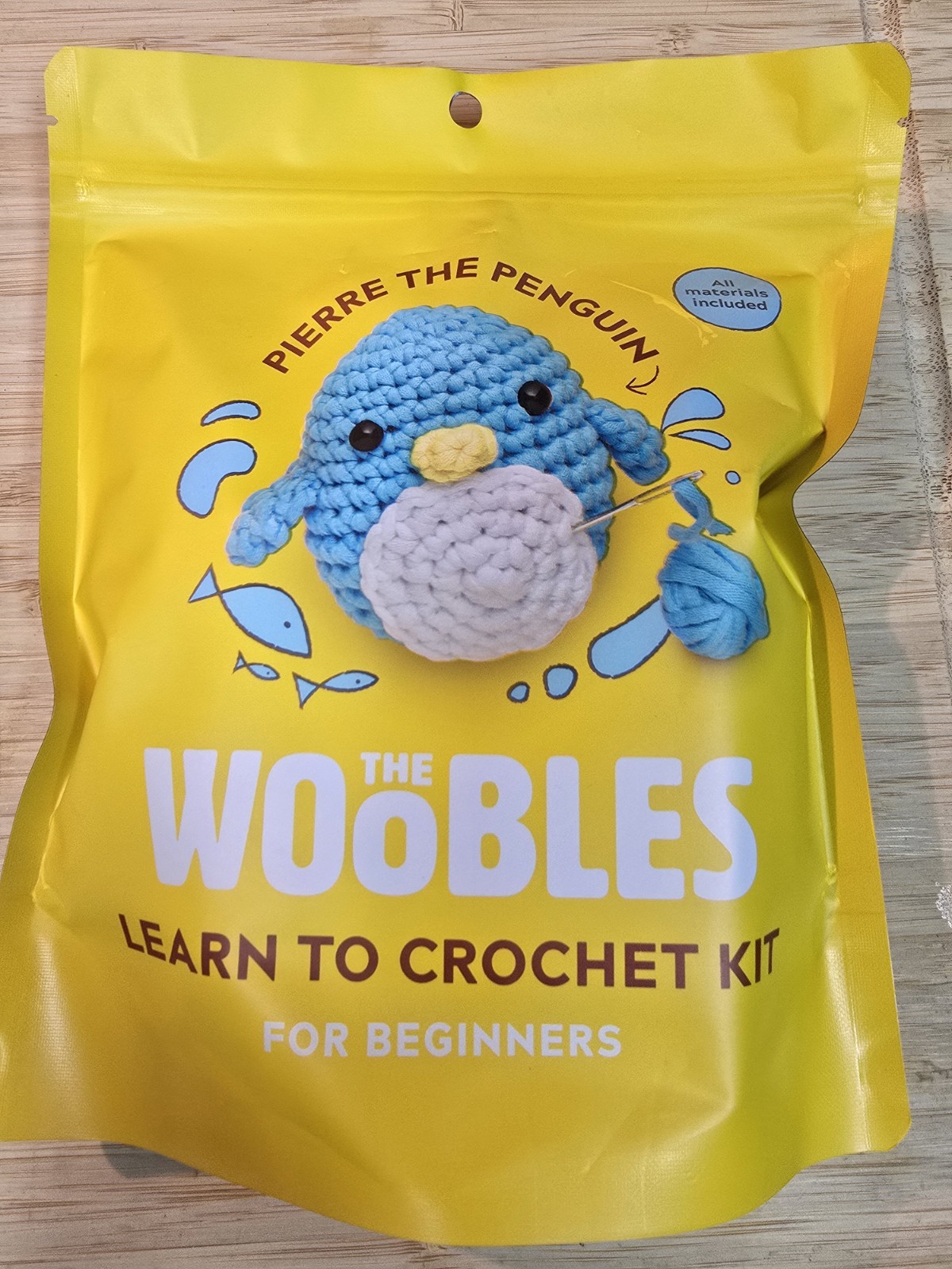 Pierre Penguin the Woobles Learn to Crochet Kit Beginner Friendly | eBay