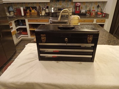 Vintage Craftsman Rally Tool Box 3-Drawer 20.5”x 12.5"x8.5” Folding Top ...