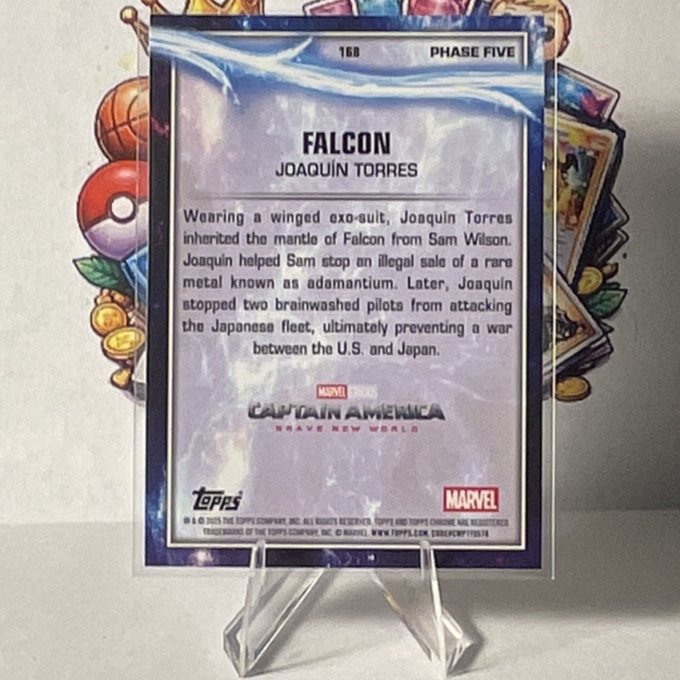 Topps Chrome Marvel Studios Falcon Joaquín Torres #16B Serial 24/80 ...