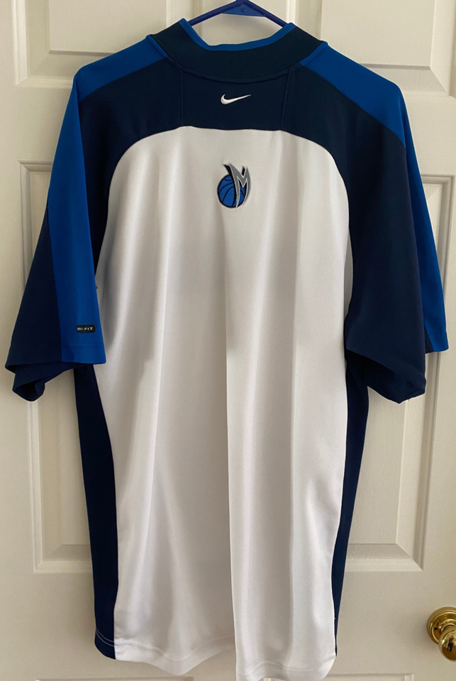 Dallas Mavericks Quarter Zip SS Pullover Mens Large NBA Basketball Nike ...