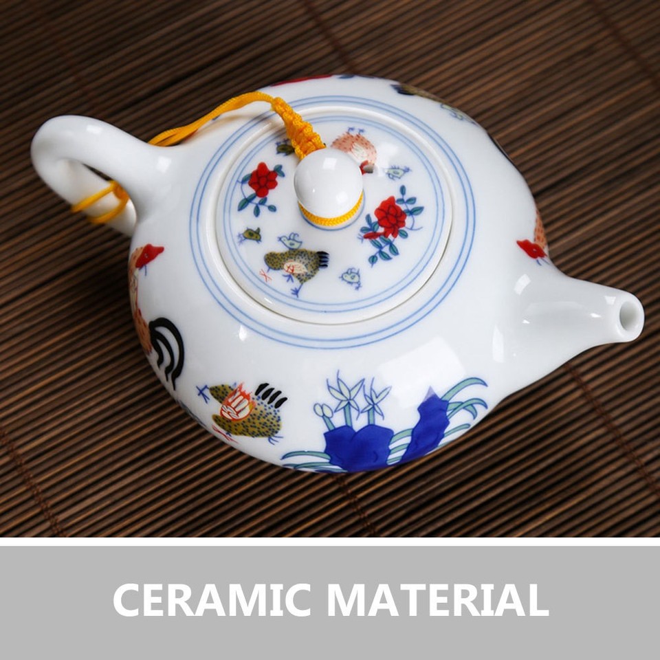Decorative Teapot Vintage Ceramic Teakettle With Strainer Kitchen Tea ...
