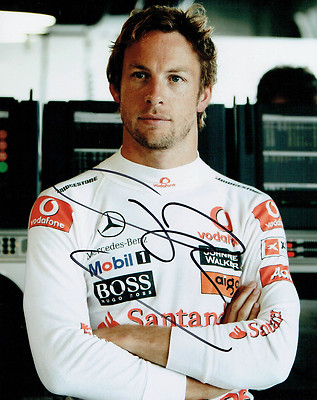 Jenson Button SIGNED Autograph 10x8 Photo AFTAL COA Formula 1 F1 Driver ...