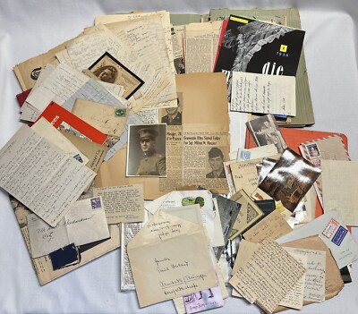 VTG Handwritten Military Letters Correspondence Lot German & English ...