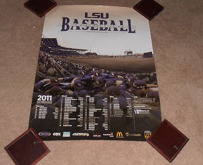VINTAGE 2011 LSU TIGERS BASEBALL SCHEDULE POSTER | eBay