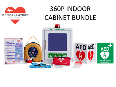 HeartSine SAM 360P - Indoor Cabinet Bundle Defibrillator AED | eBay ...