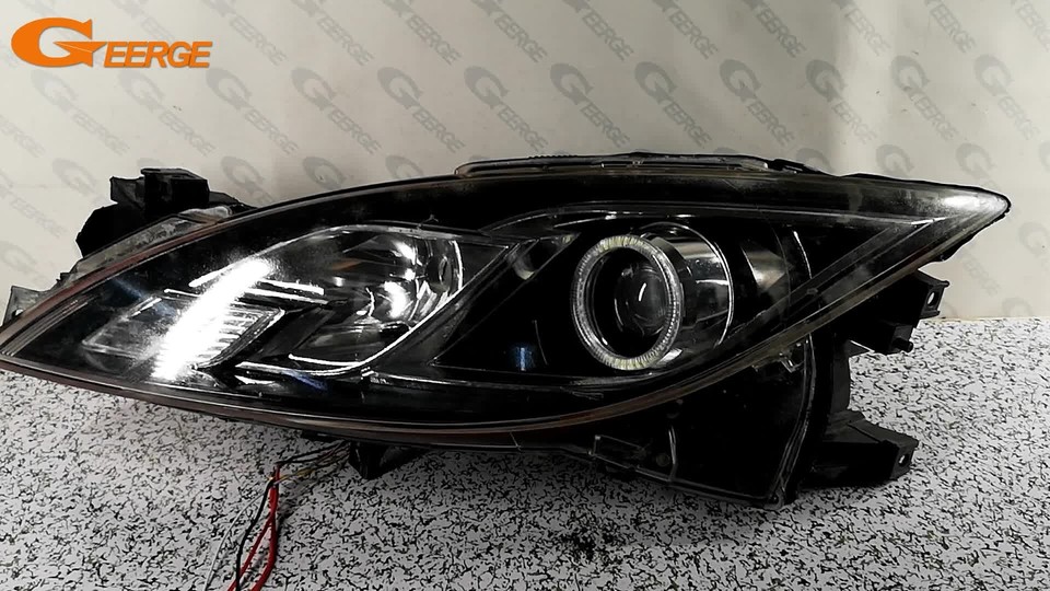 For Mazda 6 Mazda6 Atenza GH MK2 A/W Switchback SMD Led Angel Eyes Halo ...