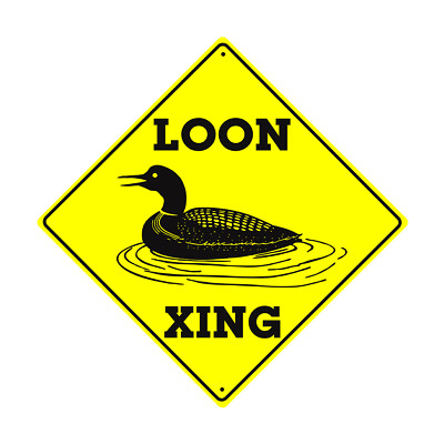 Loon Xing Diamond Sign With Graphic Crossing Animal Road Lake Aluminum ...