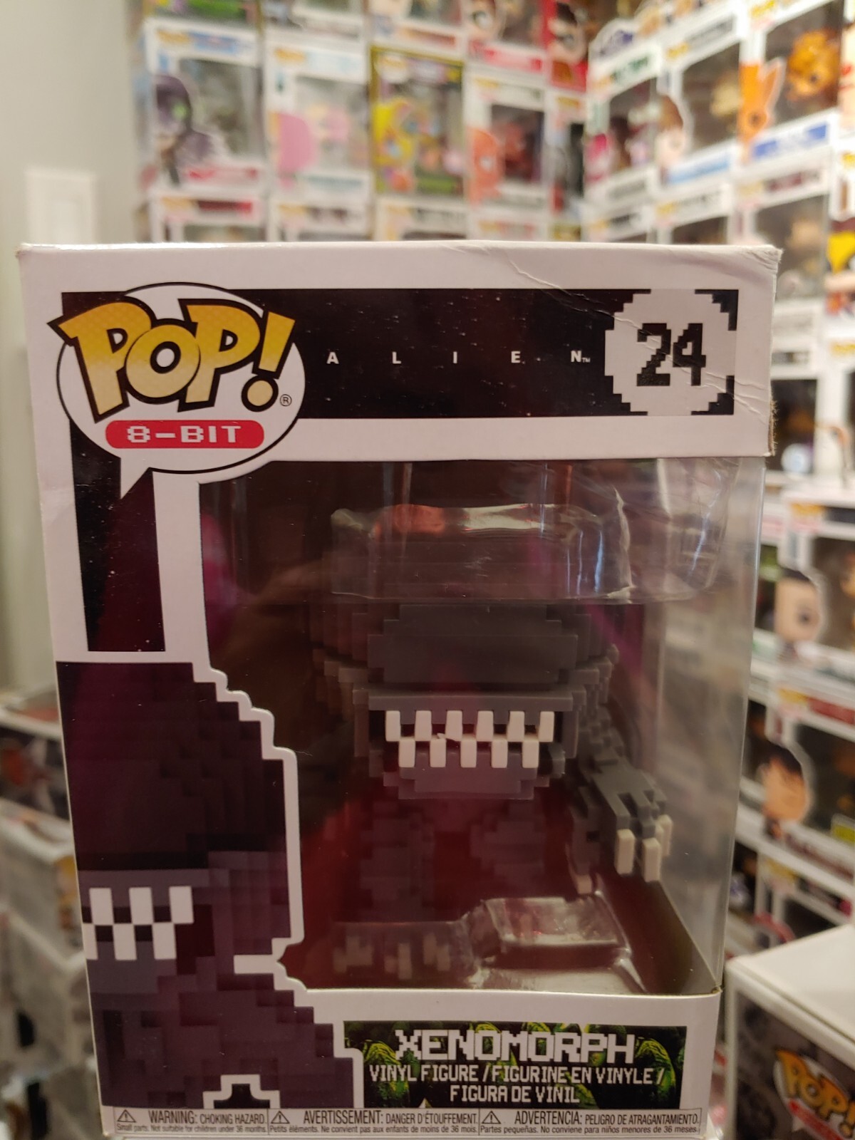 Funko Pop! 8-Bit Alien Xenomorph Vinyl Figure #24 Video Game Style ...