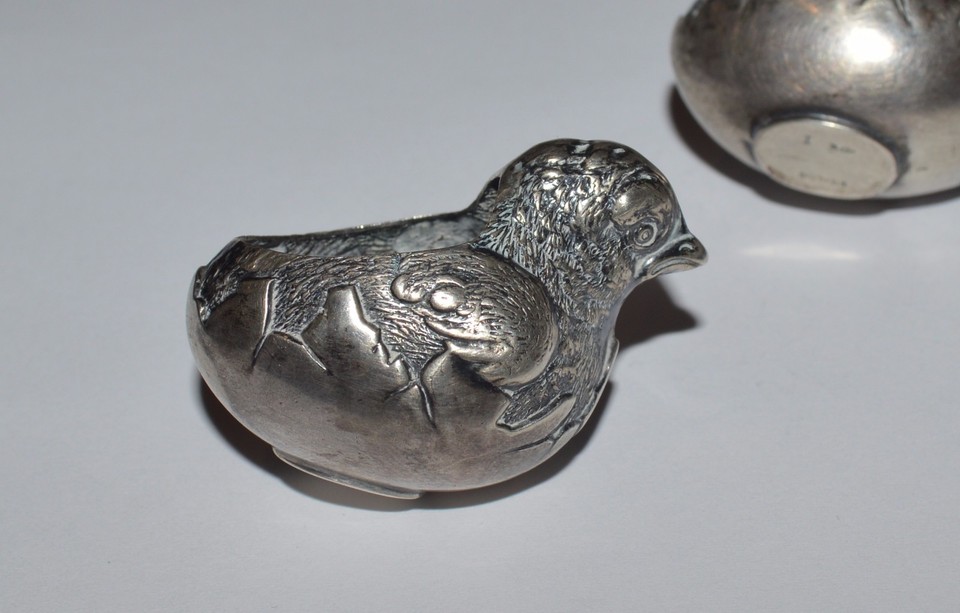 ANTIQUE STERLING SILVER BIRDS SALT AND PEPPER SET | eBay