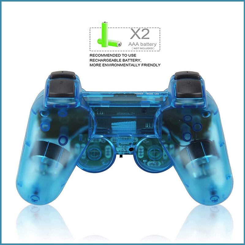 Wireless Game Controller Fit for PS2 Dual Vibration Gamepad PS2 TV Box ...