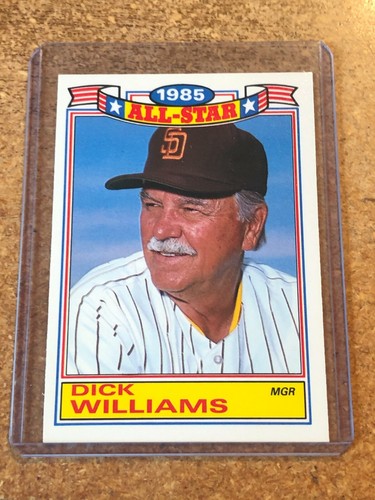 1986 Topps Baseball 1985 All Star Commemorative # 12 Manager Dick ...