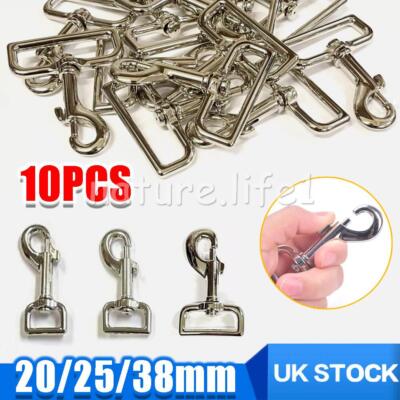 10x Trigger Swivel Metal Clips for Webbing Dog Lead Snap Hook 20mm ...