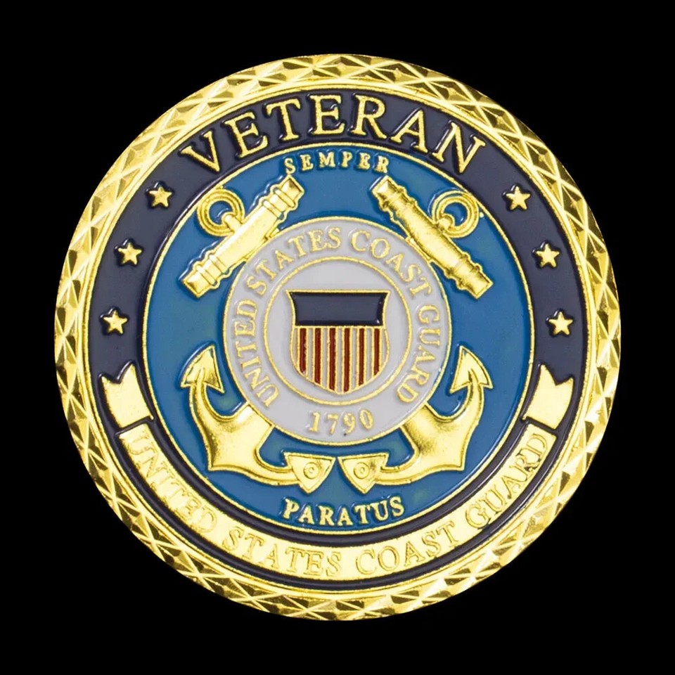 U.S. Coast Guard Veteran Challenge Coin Semper Paratus Military Veteran ...