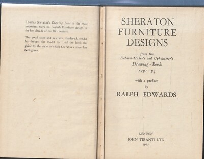 SHERATON FURNURE DESIGNS by RALPH EDWARDS , FROM DRAWING BOOK | eBay UK