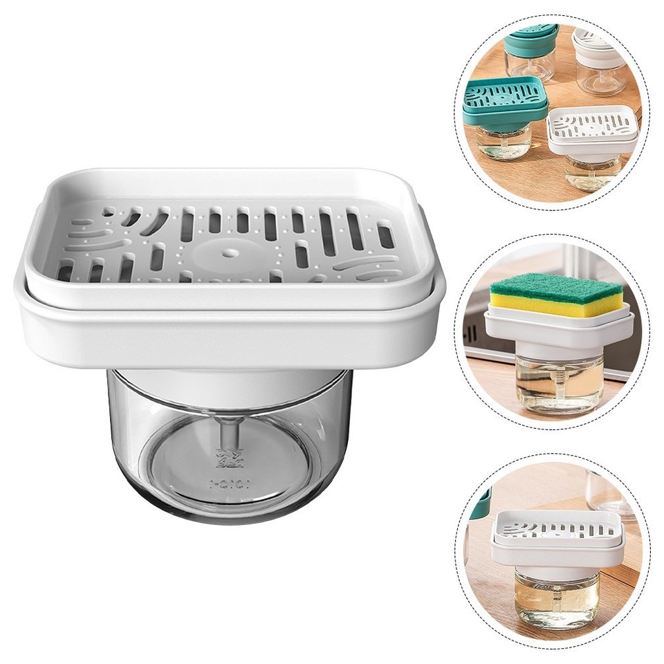 Dish Soap Dispenser Liquid Soap Dispenser Multi-functional Countertop ...