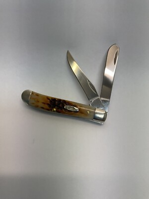 Case XX USA Knife Amber Bone Mini Trapper 6207 SS Clam | eBay