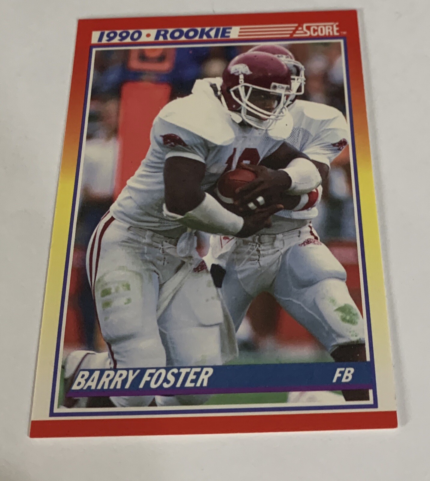 Barry Foster 1990 Score #308 Rookie RC. Pittsburgh Steelers Arkansas ...
