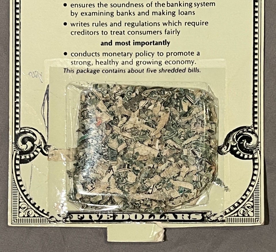 $5 in Shredded Bills Authentic Money from Federal Reserve Bank of San ...