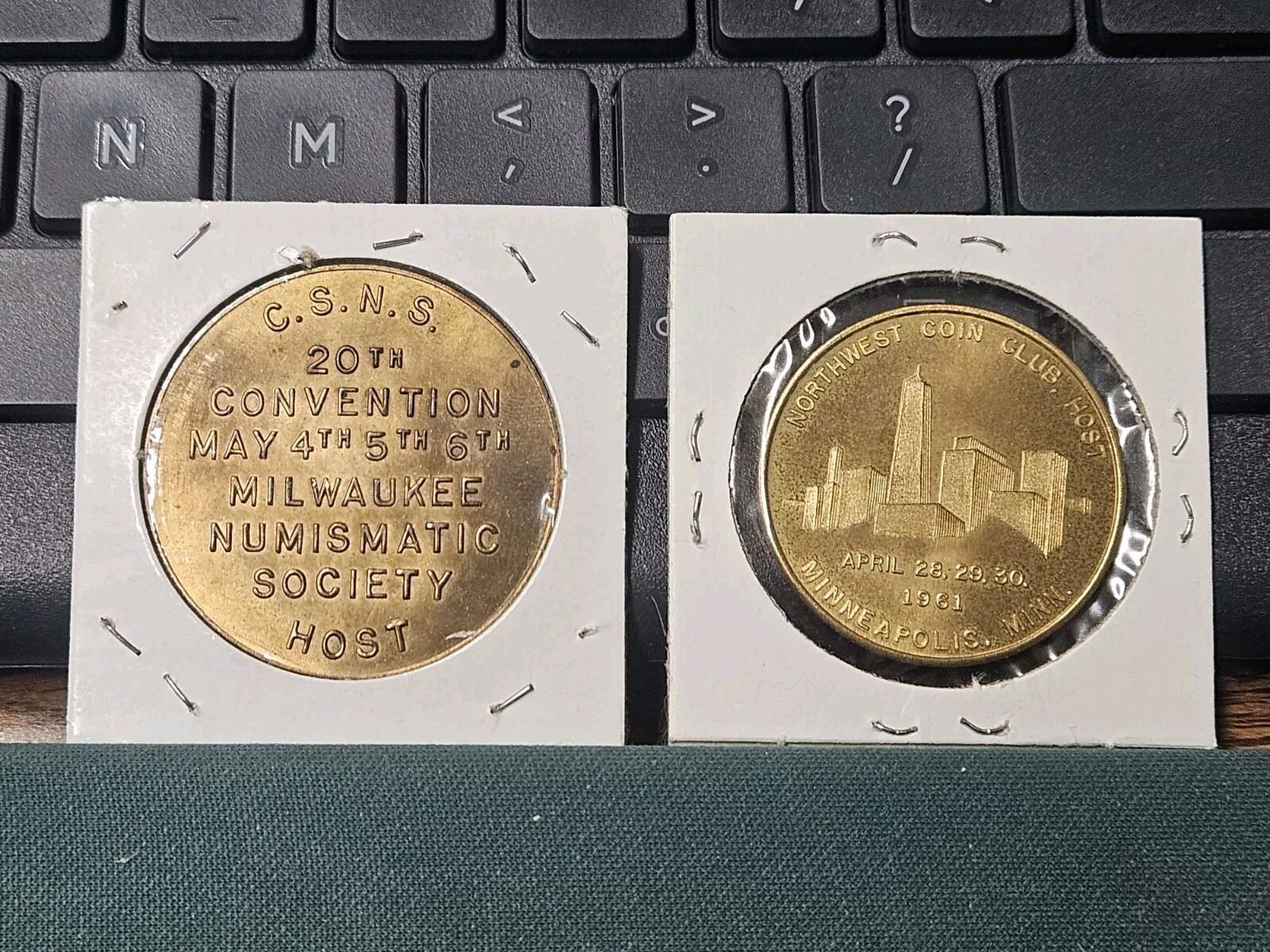 1961+1962 CSNS CENTRAL STATES COIN SHOW 20TH ANNIVERSARY CONVENTION ...